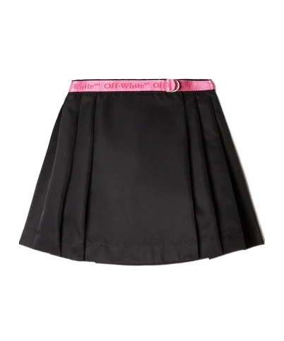 Off-White Logo-belt Pleated Skirt