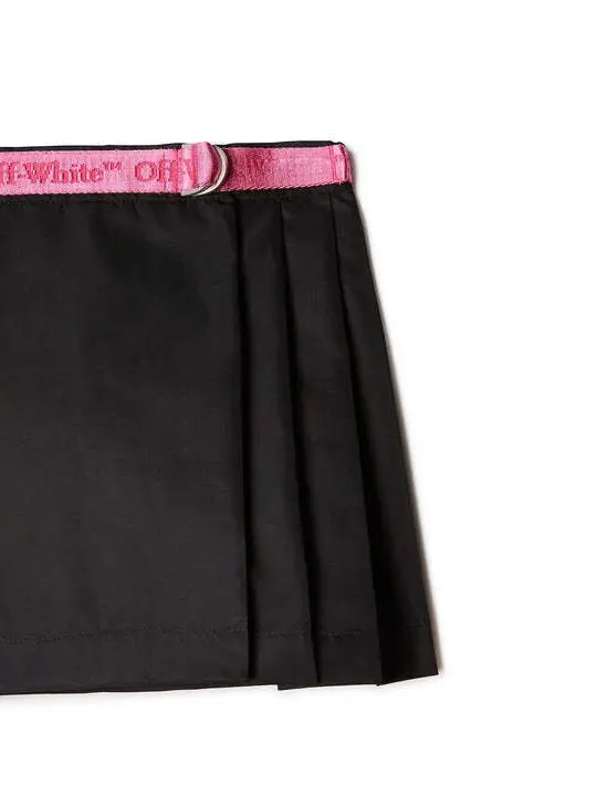 Off-White Logo-belt Pleated Skirt