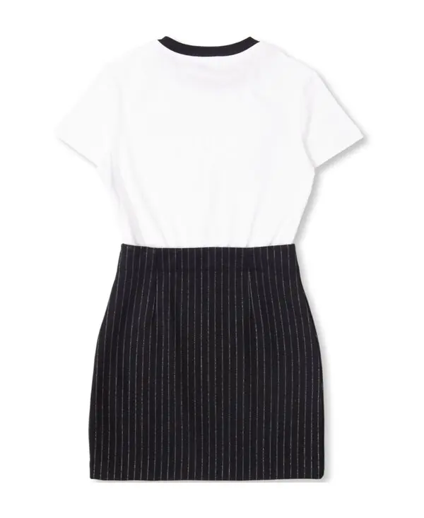 Balmain Logo-lettering Striped Dress