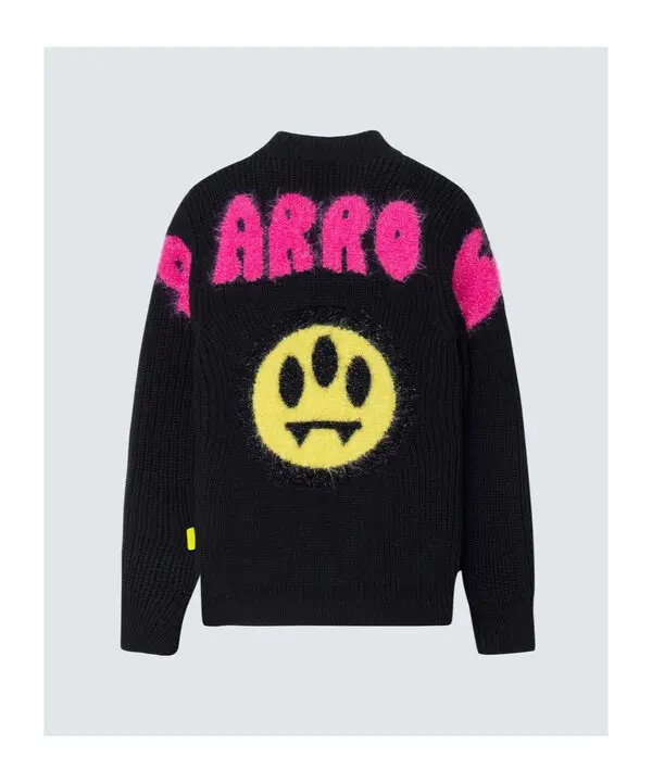 BARROW Crew Neck Intarsia Knit Sweatshirt