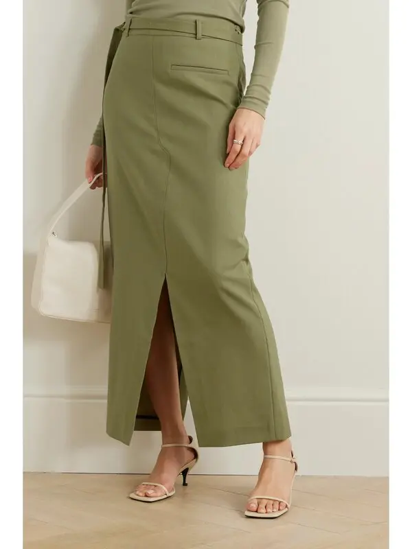 RÓHE Belt Loop Midi Skirt