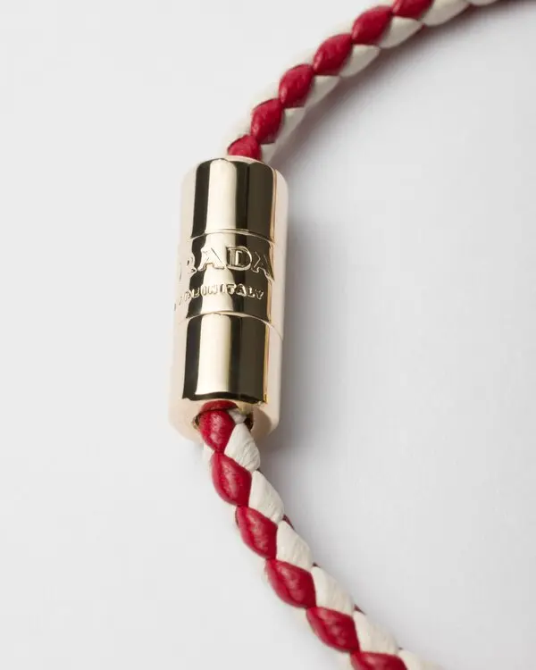Prada Braided Nappa Leather Bracelet
