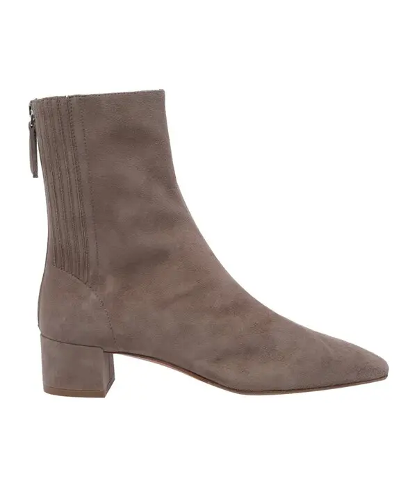 AQUAZZURA Honore Pointed Toe Boots - Brown
