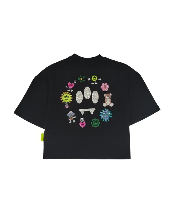 BARROW Rhinestone-embellished Logo-print T-shirt