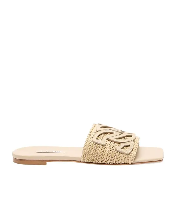 Casadei Woven-strap Flat Sandals