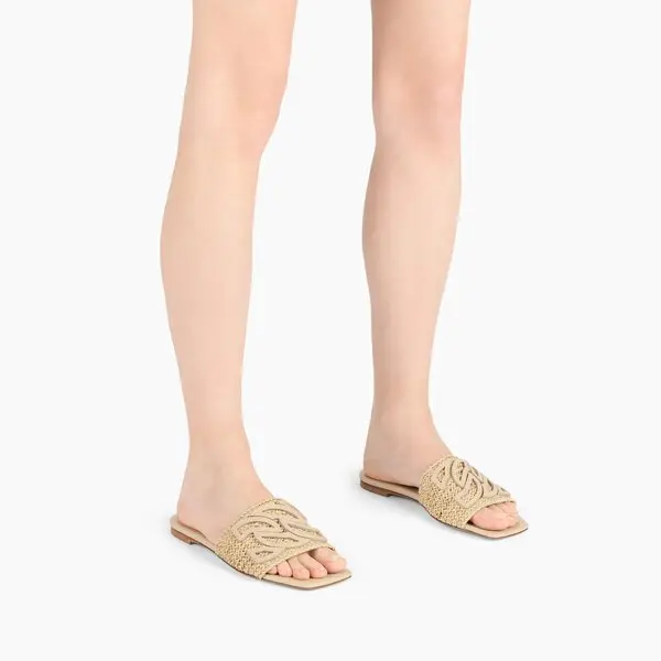 Casadei Woven-strap Flat Sandals