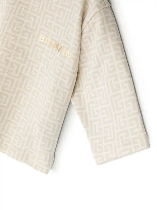 Balmain Monogram-pattern Cotton Sweatshirt