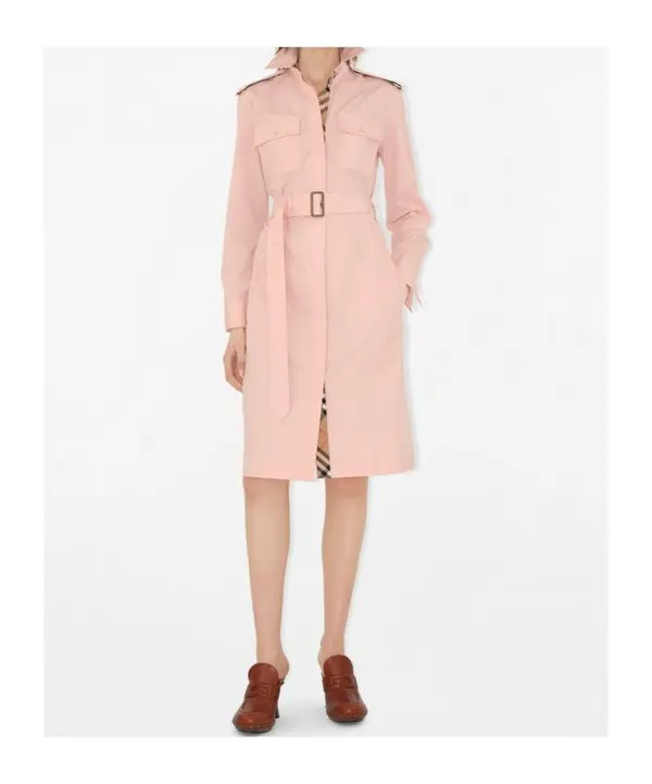 Burberry Cotton Poplin Shirt Dress With Belt