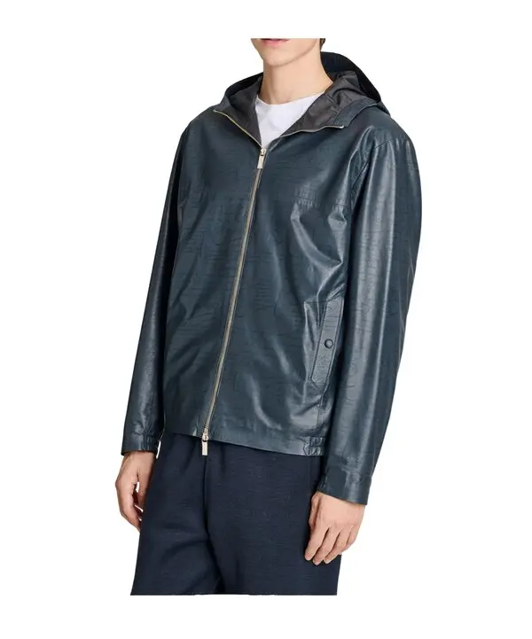 Berluti Long-sleeved Zipper Leather Jacket