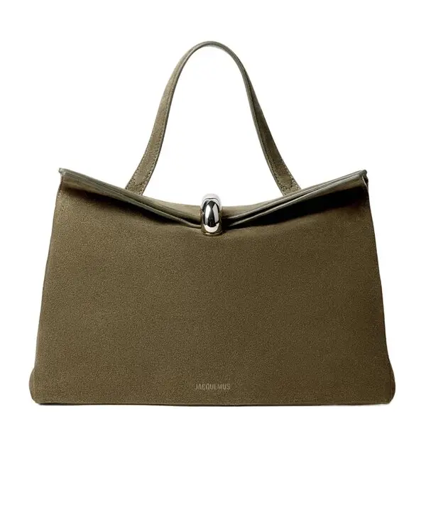 Jacquemus Valérie Magnetic Closure Tote Bag - Khaki