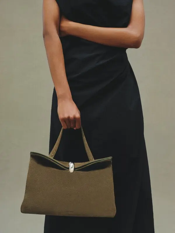 Jacquemus Valérie Magnetic Closure Tote Bag - Khaki