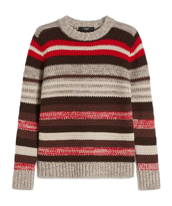 Max Mara Ribbed Wool Knit Jumper - Nude