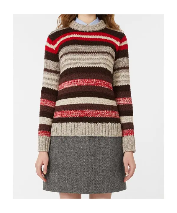 Max Mara Ribbed Wool Knit Jumper