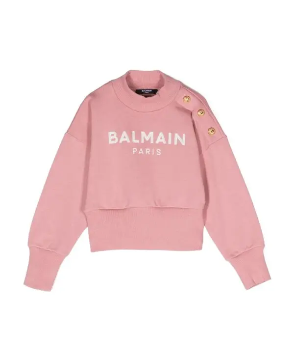 Balmain Logo-embroidered Cotton Sweatshirt
