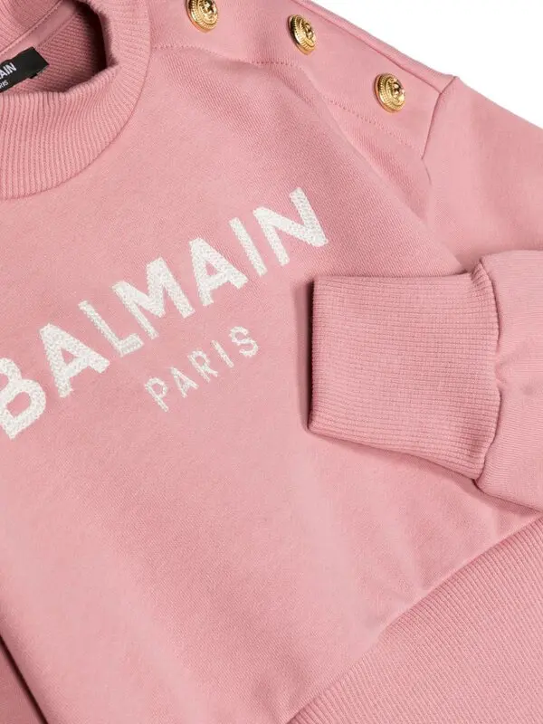 Balmain Logo-embroidered Cotton Sweatshirt