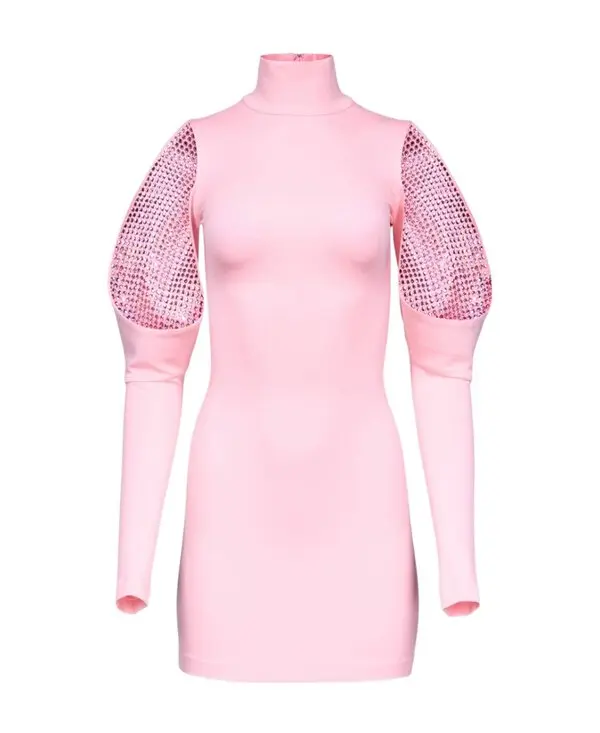 AREA Crystal-embellished Minidress