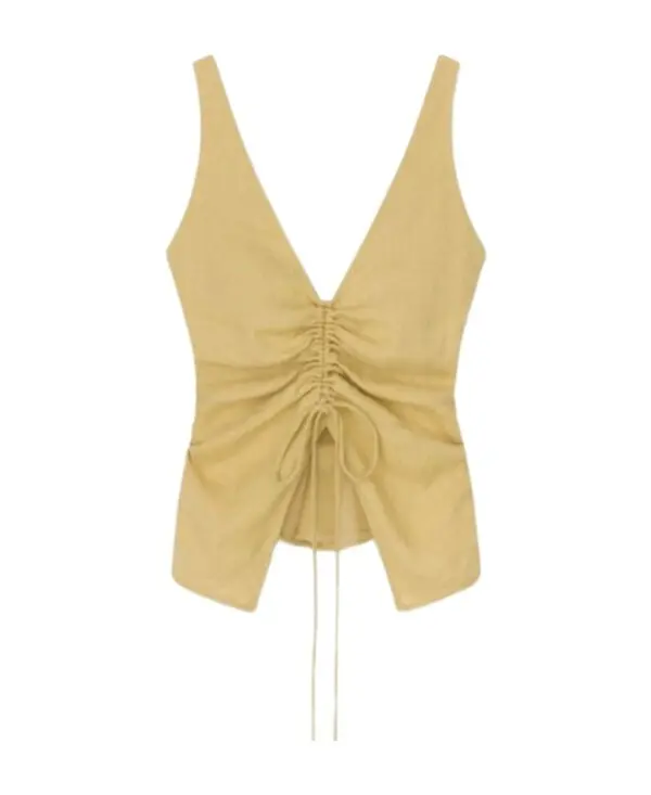 Nanushka Linen Drawstring Top