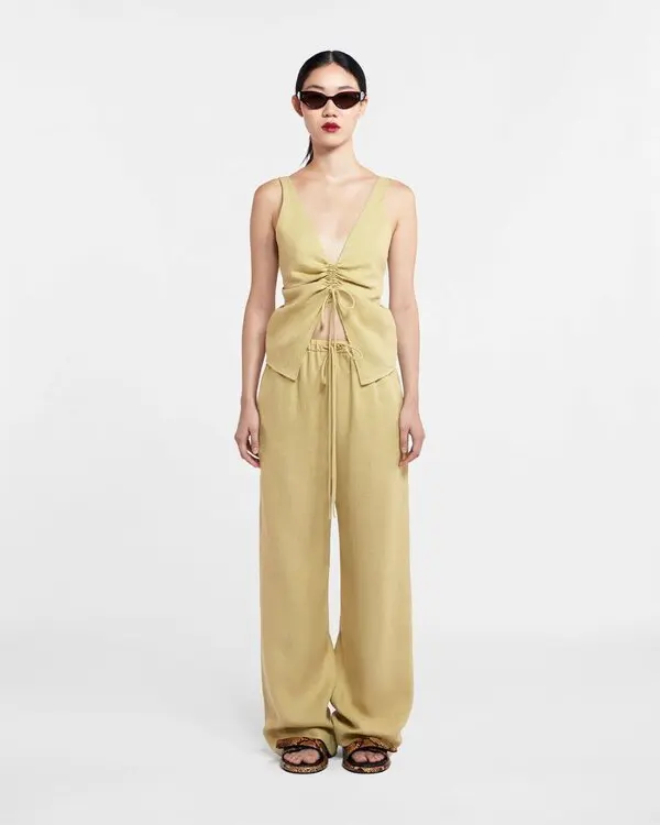 Nanushka Linen Drawstring Top