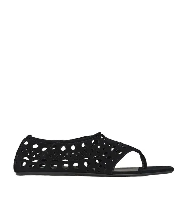 Alaïa Neo Vienne Perforated Suede Flats