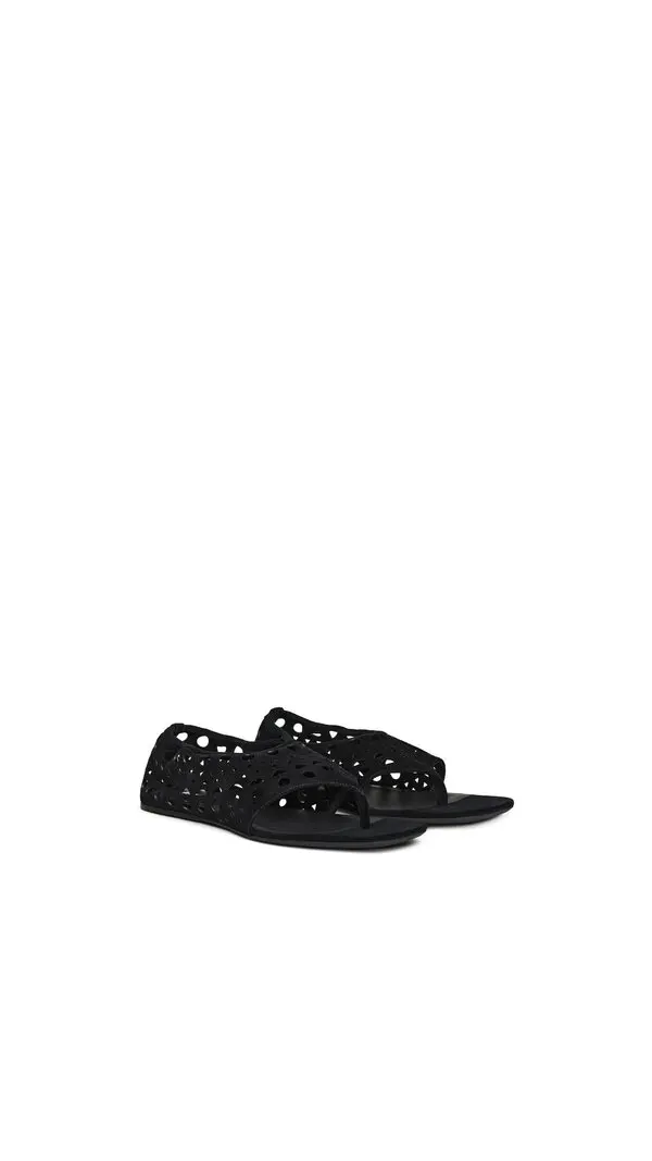 Alaïa Neo Vienne Perforated Suede Flats
