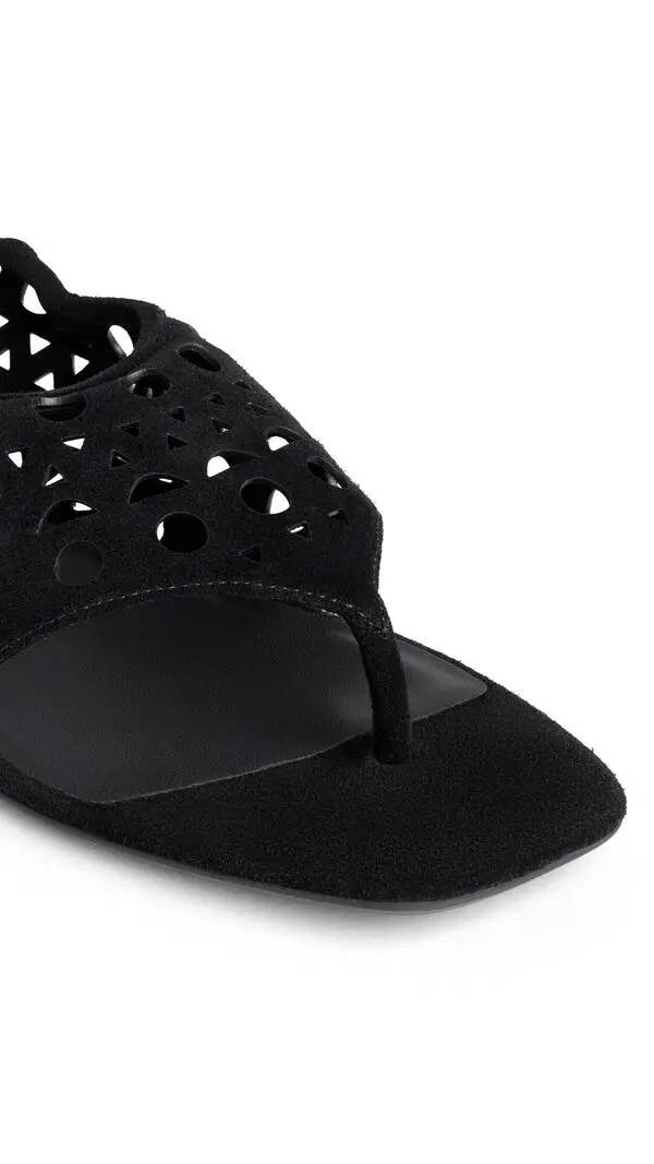 Alaïa Neo Vienne Perforated Suede Flats