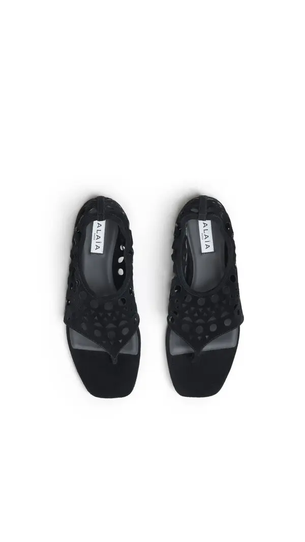 Alaïa Neo Vienne Perforated Suede Flats