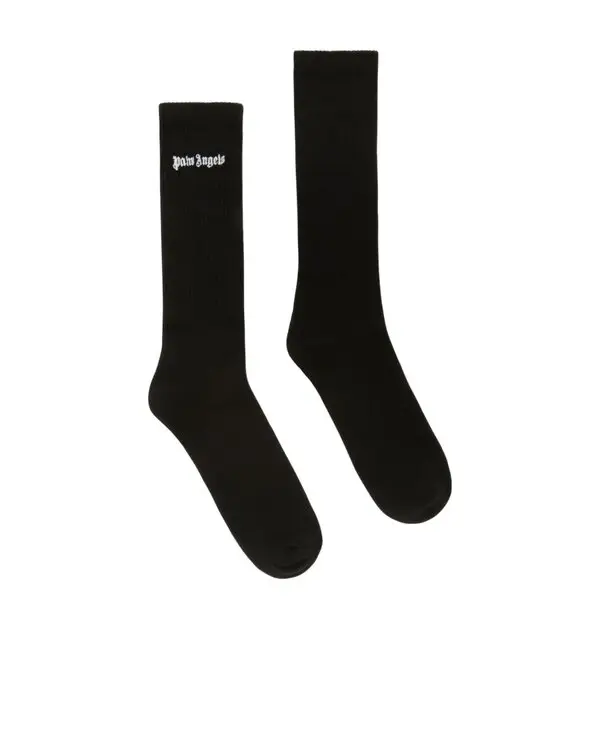 Palm Angels Logo Embroidered Socks