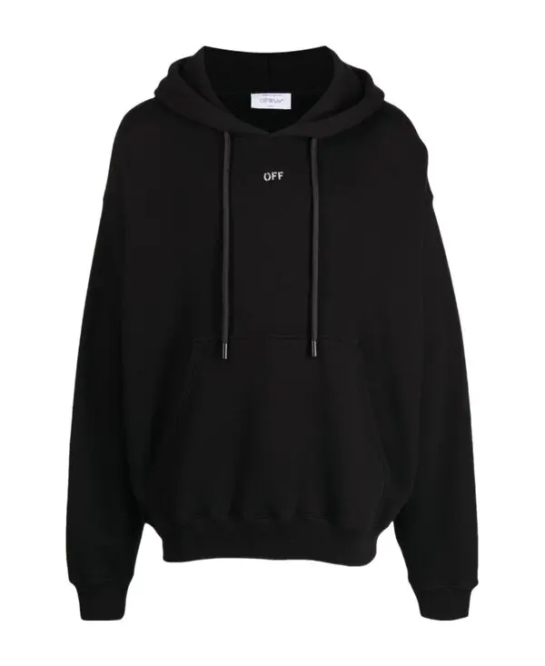 Off-White Noise Arrow Logo-print Hoodie - Black