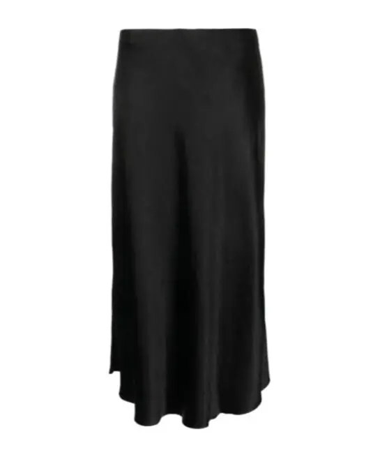 Vince Satin-finish Draped Midi Skirt