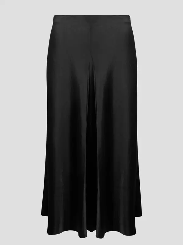 Vince Satin-finish Draped Midi Skirt