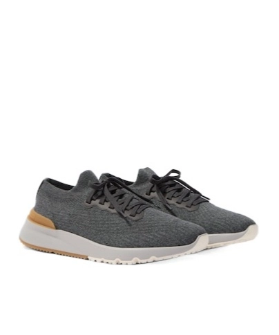 Brunello Cucinelli Leather-trimmed Sneakers