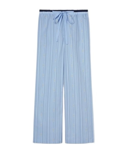 Gucci Printed Cotton Poplin Pants - Light Blue