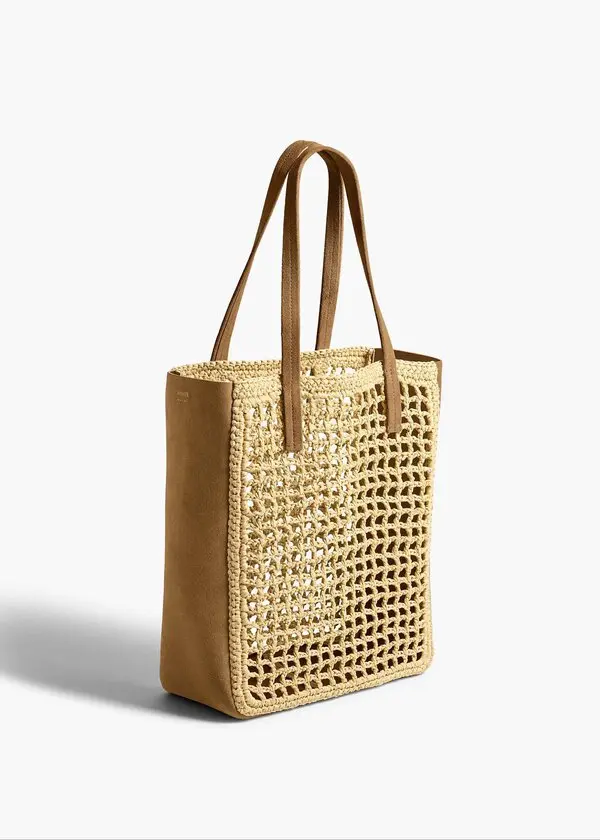 Khaite Small Zoe Woven-panel Tote Bag