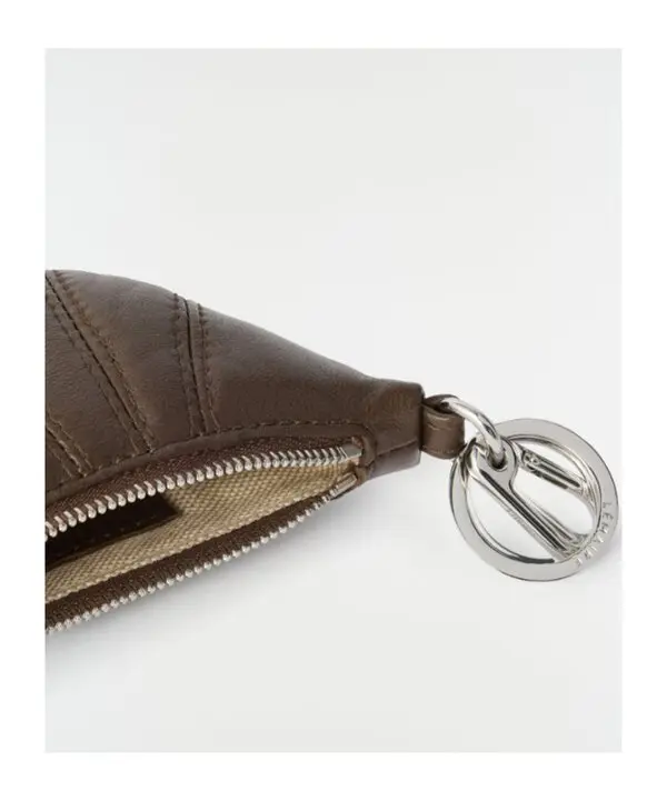 LEMAIRE Mini Croissant Keyring In Leather