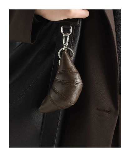 LEMAIRE Mini Croissant Keyring In Leather