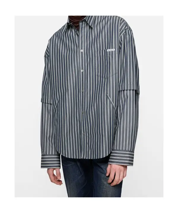 Acne Studios Striped Shirt - Blue/white