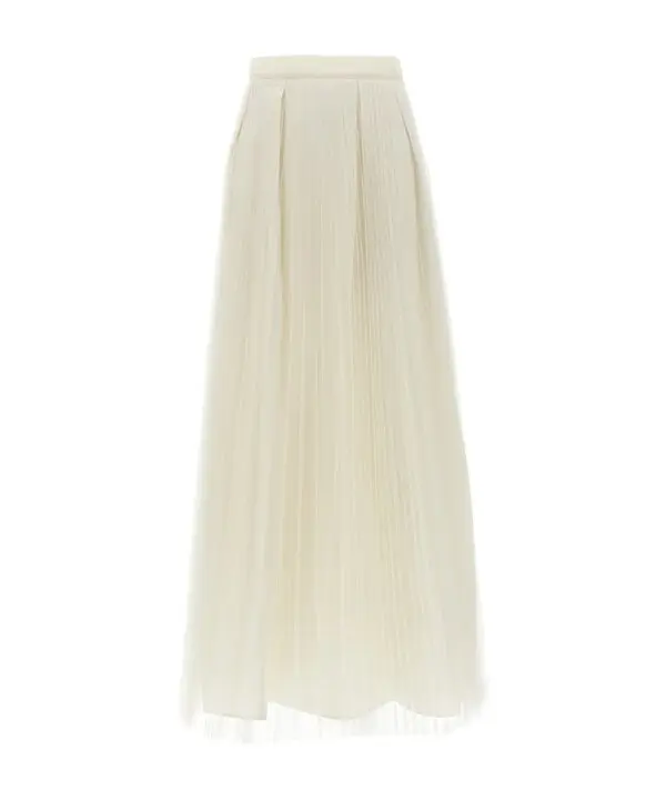 TWINSET Pleated Tulle Maxi Skirt