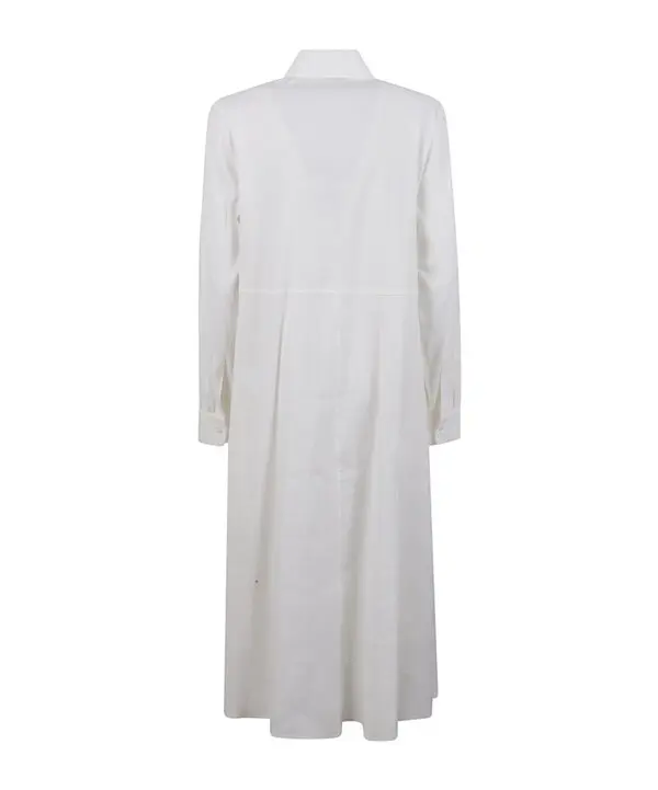 Fabiana Filippi Long Sleeve Shirt Dress With Pleats