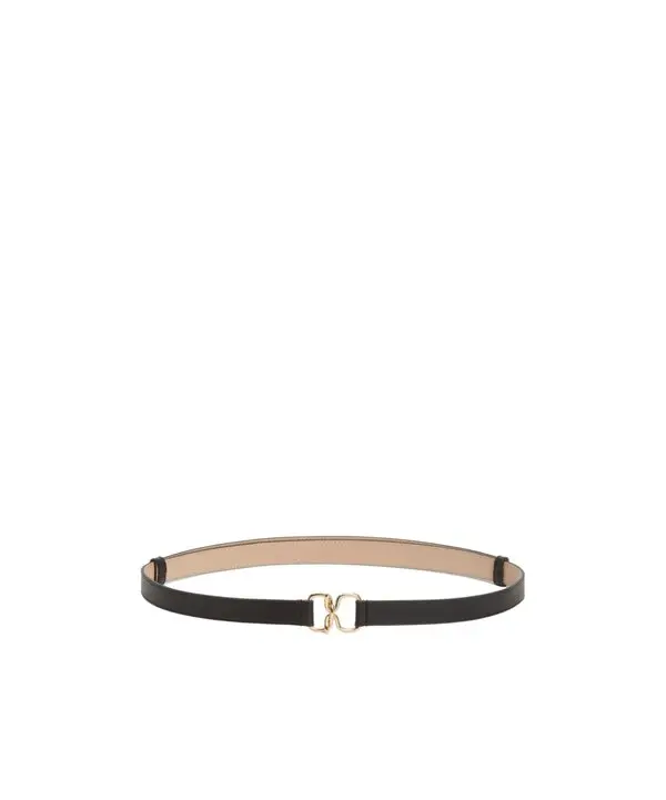 Fabiana Filippi Hook Buckle Single Loop Waist Belt - Black