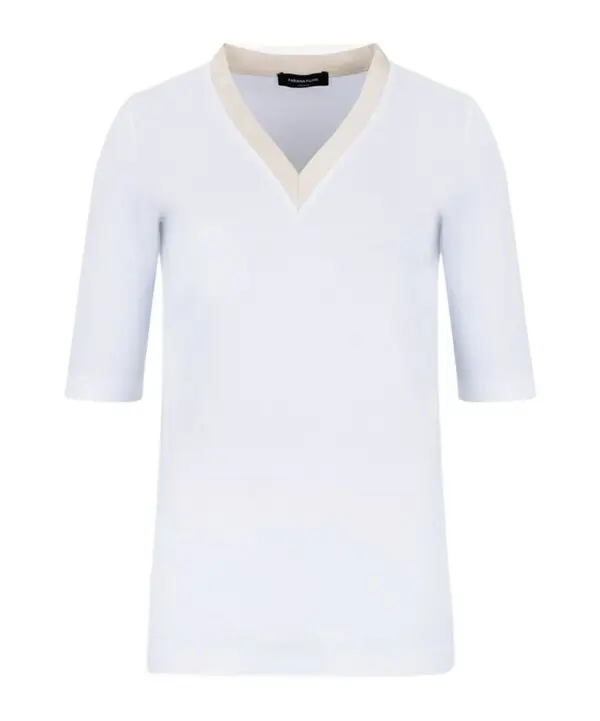 Fabiana Filippi Short-sleeved V-neck T-shirt