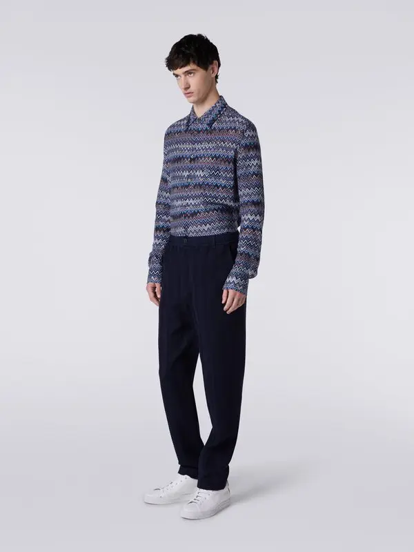 Missoni Chevron-knit Straight-leg Trousers