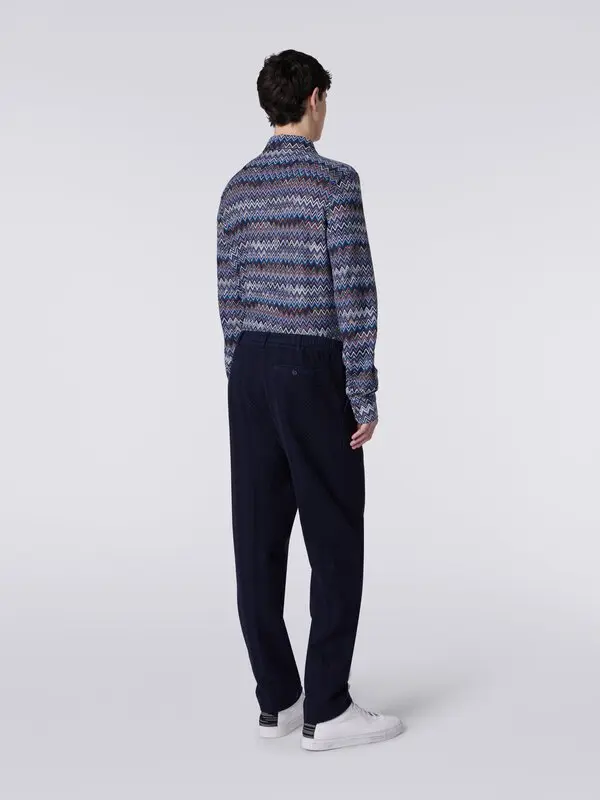 Missoni Chevron-knit Straight-leg Trousers
