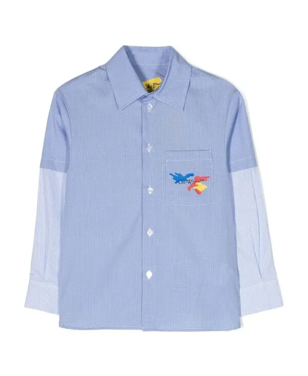Off-White Check-pattern Cotton Shirt