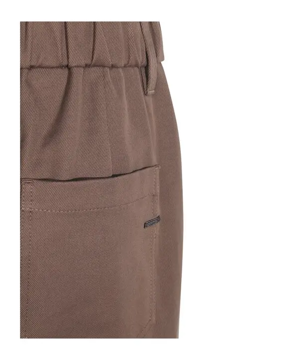 Brunello Cucinelli Elasticated Waistband Cropped Pants