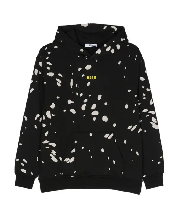 MSGM Logo Logo Hooded Sweater - Black