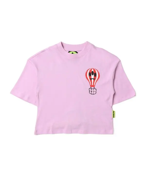 BARROW Logo-print Cotton T-shirt - Pink