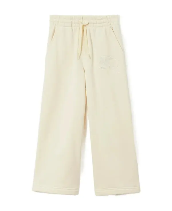 Burberry Equestrian-knight Cotton Track Pants - White