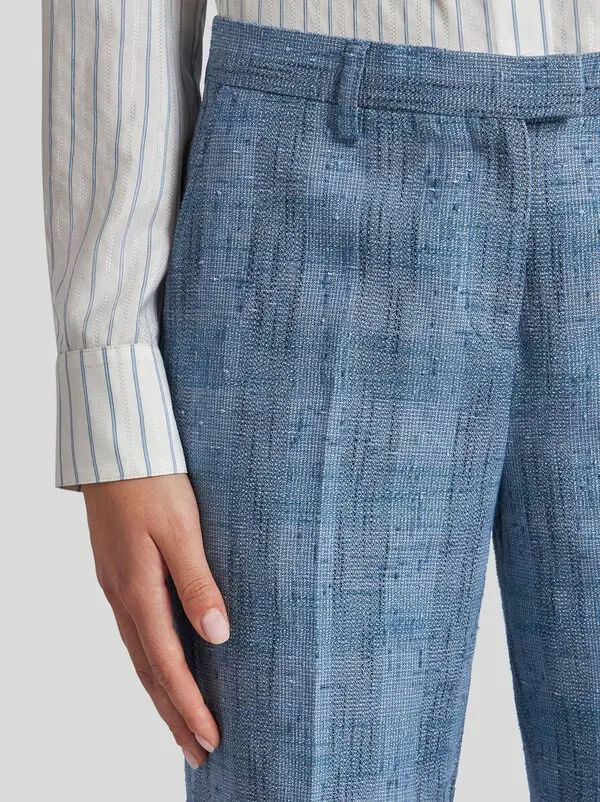 Etro Textured Straight Leg Pants