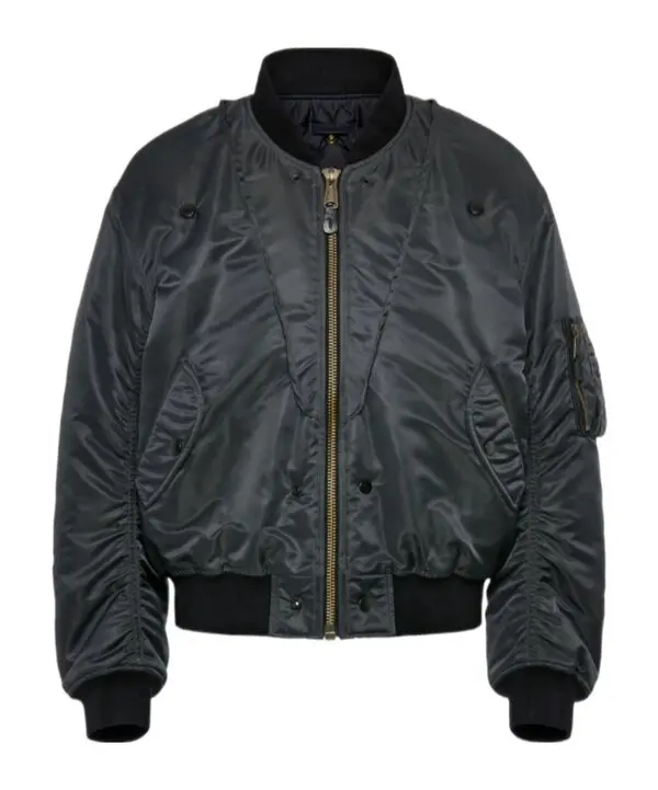 MAISON MARGIELA Reversible Bomber Jacket With Signature Stitches - Dark Gray