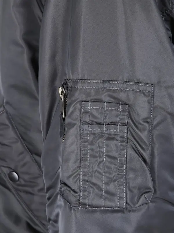 MAISON MARGIELA Reversible Bomber Jacket With Signature Stitches - Dark Gray